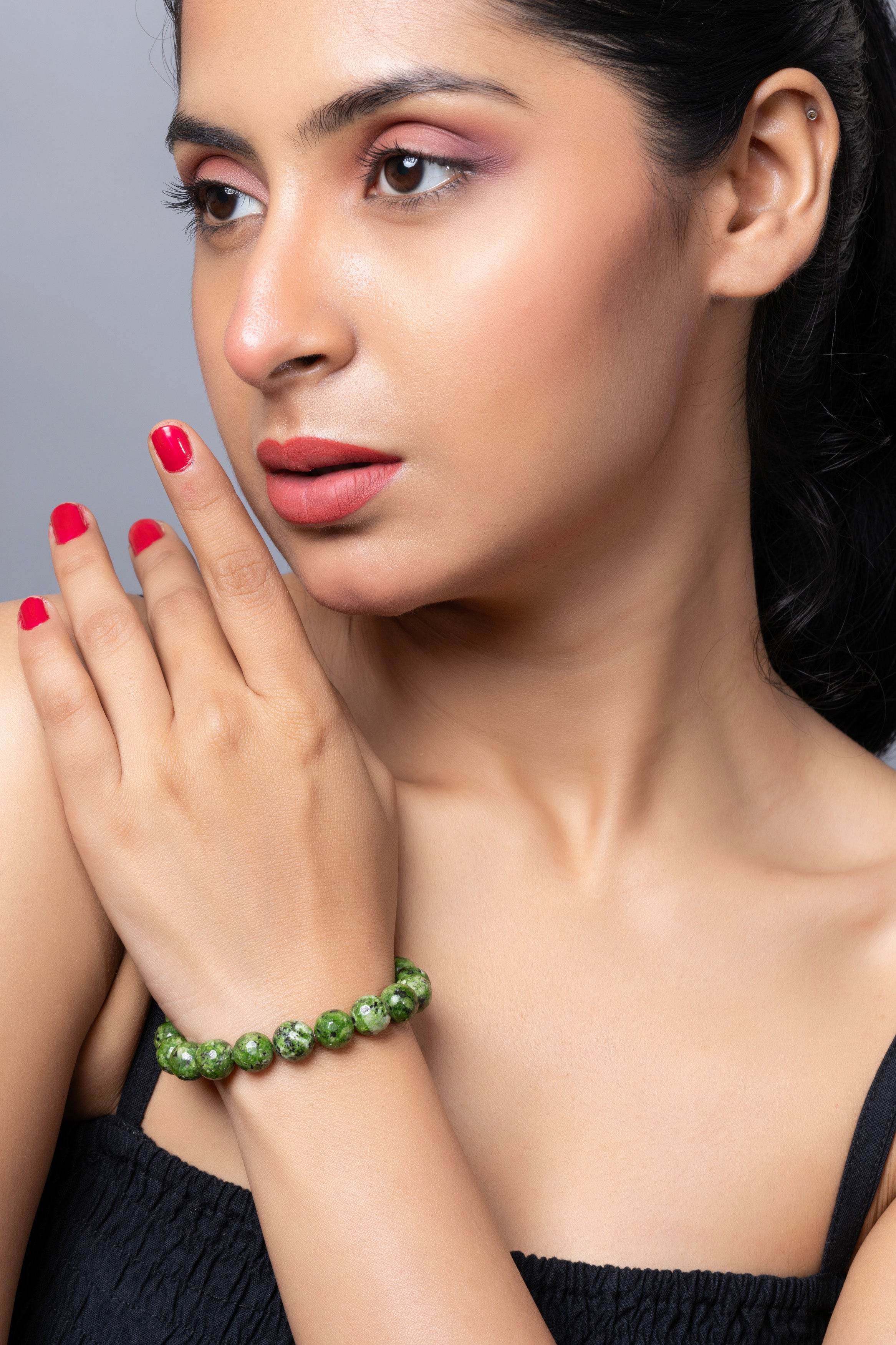 Handmade Green Semi Precious Jade Bracelet for Elegant Everyday Wear ...